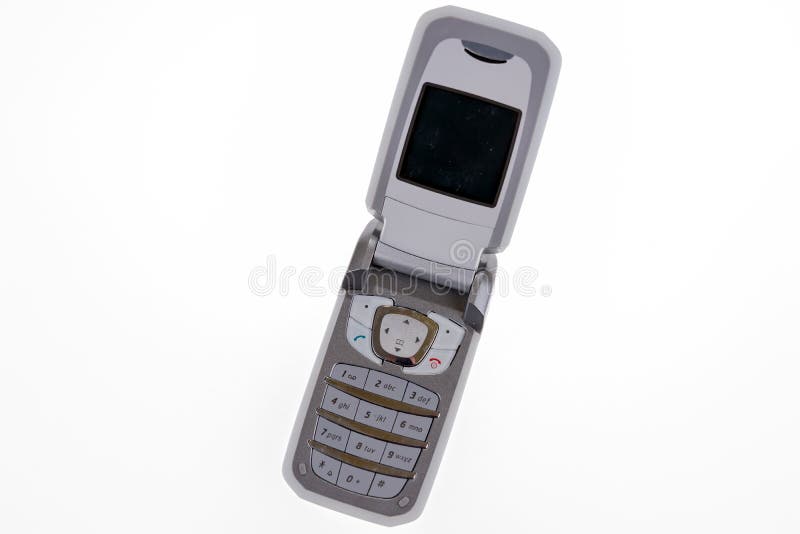 Old Cell Phone Isolated on White Stock Photo - Image of mobile, object ...