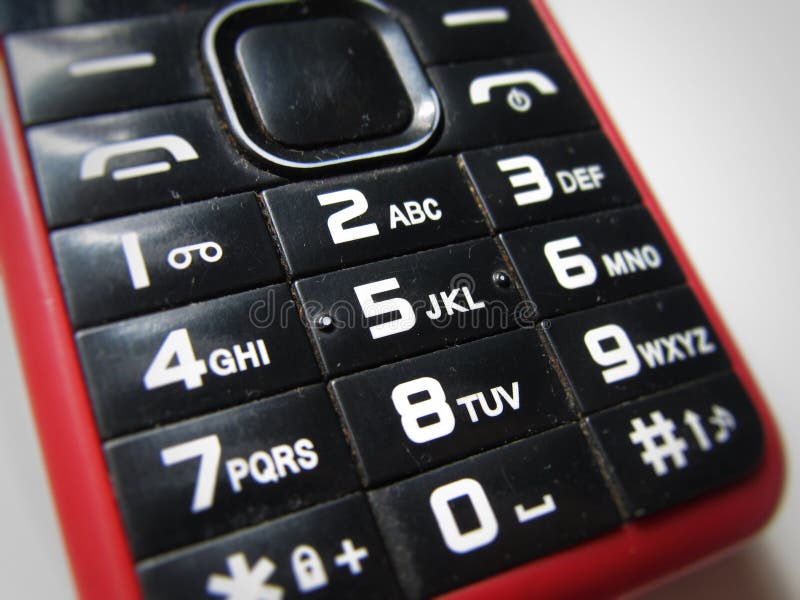 Old cell phone keyboard stock image. Image of hand, telephone - 205451653