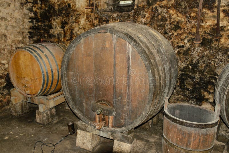 Old cellar stock image. Image of cold, vine, grape, barrel - 87355921