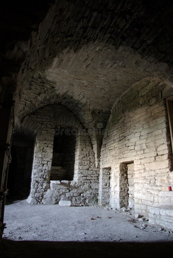 Medieval stone cellar stock image. Image of castle, estonia - 3173233