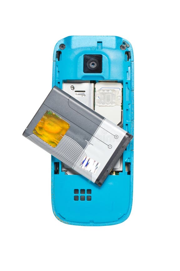 Old Cellphone Backside with Battery. Stock Photo - Image of broken ...