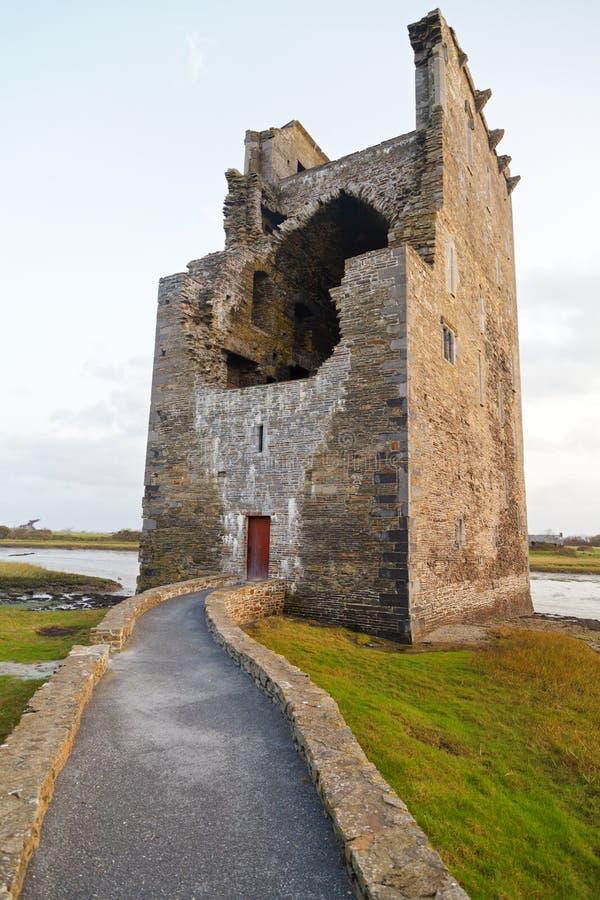Beautiful Ancient Irish Celtic Castle Landscape Stock Image - Image of ...