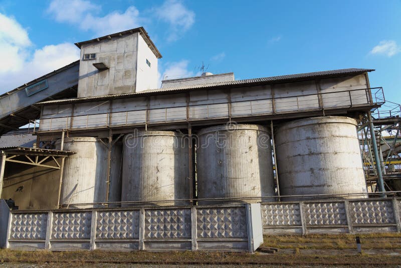 Old cement factory stock photo. Image of tower, process - 48700486