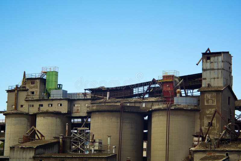 Old Cement factory stock image. Image of orange, industries - 46024231