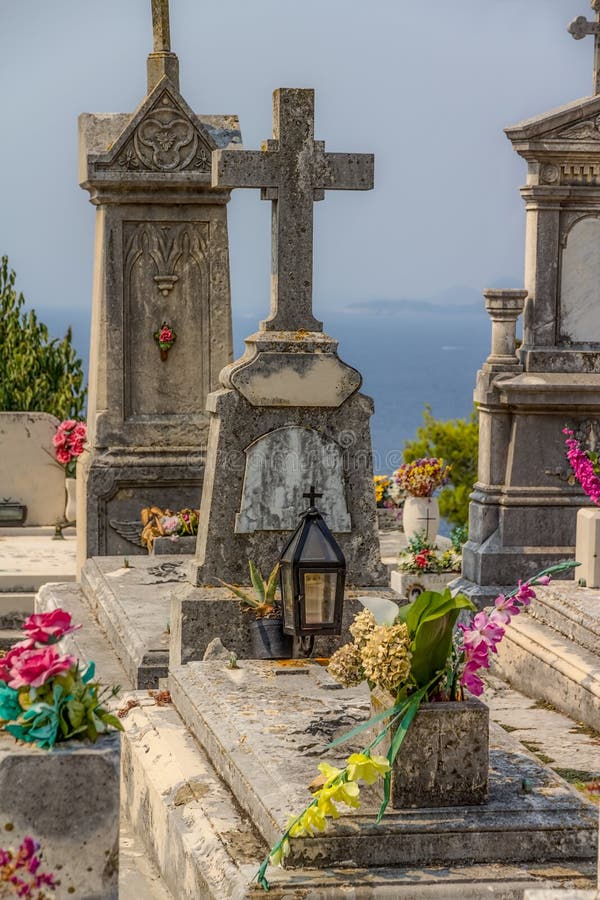 Old cemetery stock photo. Image of panorama, cavtat, croatian - 26731094