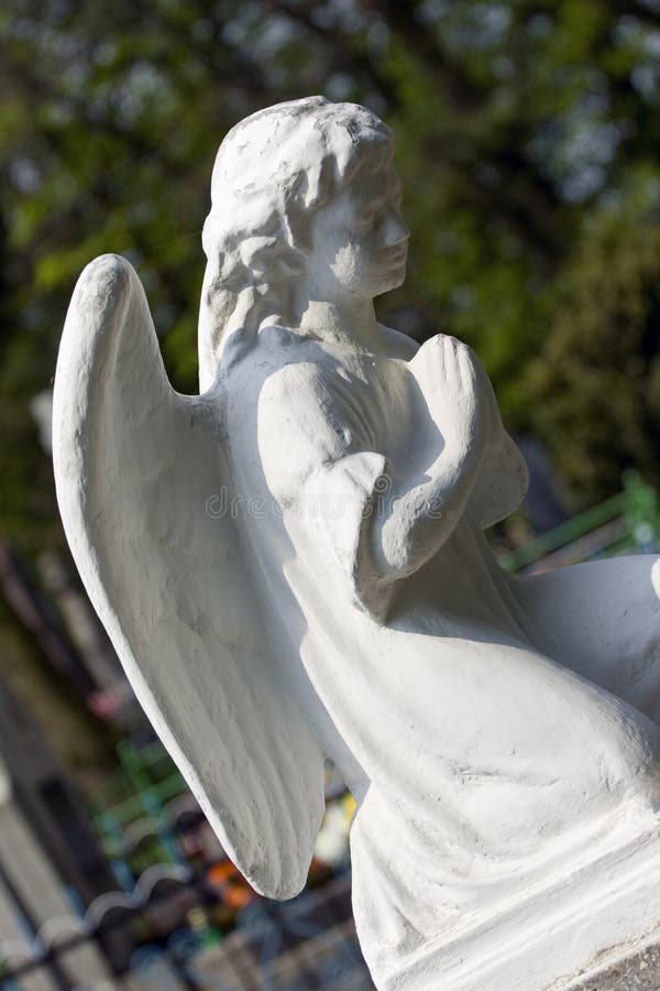 Old cemetery angel stock photo. Image of pray, cemetary - 25110568