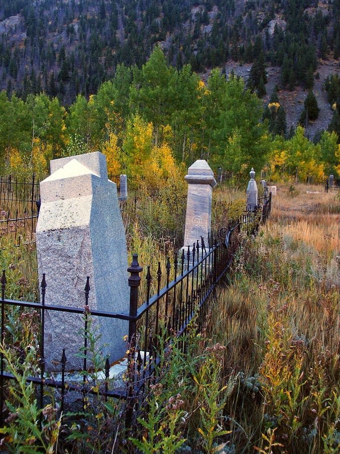 Old Cemetery in Autumn Color Stock Photo - Image of gloom, forgotten ...