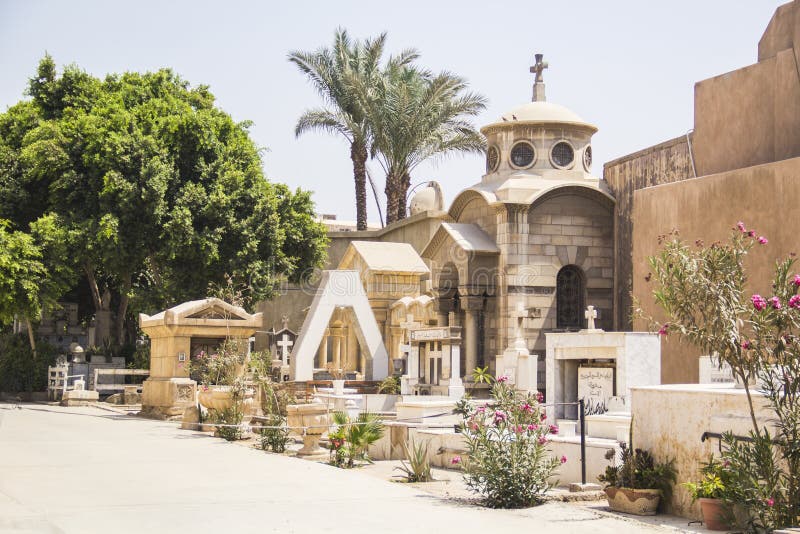 The Old Cemetery in the Coptic Cairo District of Old Cairo Editorial ...