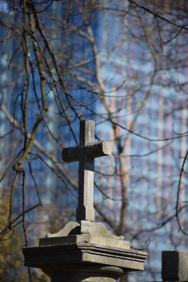 Old Cemetery Gravestone Memory Stock Image - Image of catholic ...