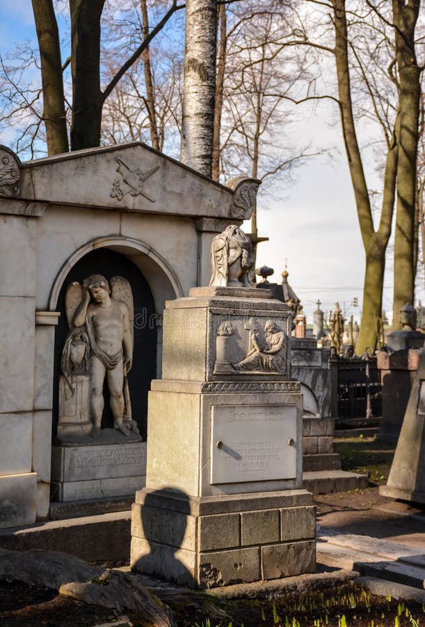 In the old cemetery. stock photo. Image of buildings - 71197002