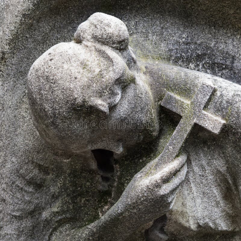 Desperate Statue Old Cemetery Stock Photos - Free & Royalty-Free Stock ...