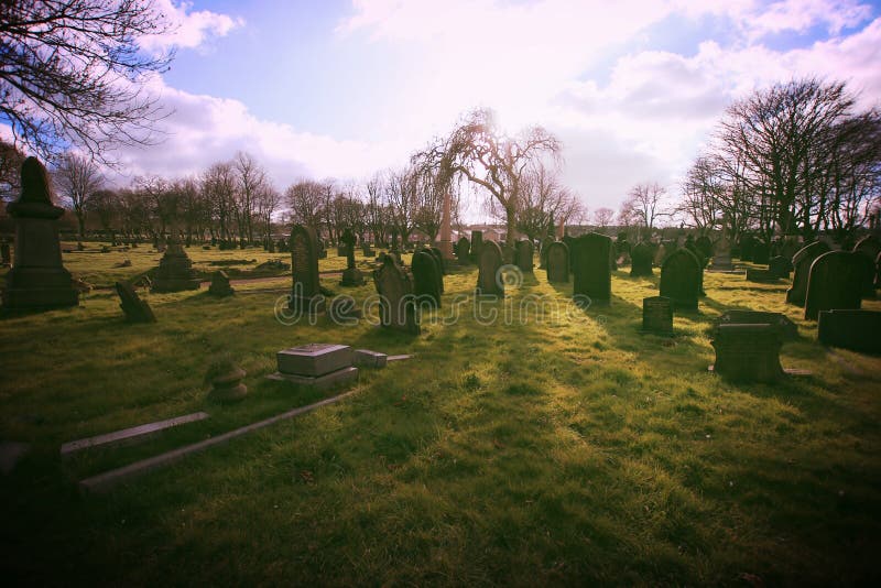 Old Cemetery Surrounded by Trees in England, UK Editorial Stock Image ...