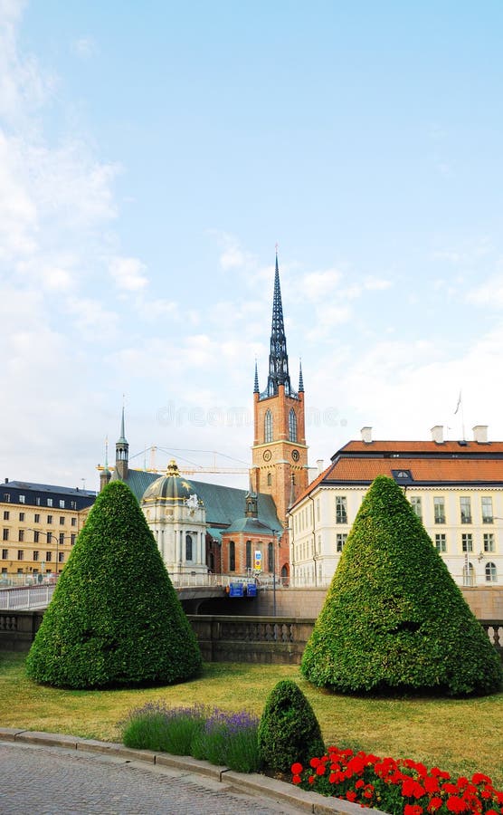 Old center of Stockholm. stock photo. Image of pruned - 17124302
