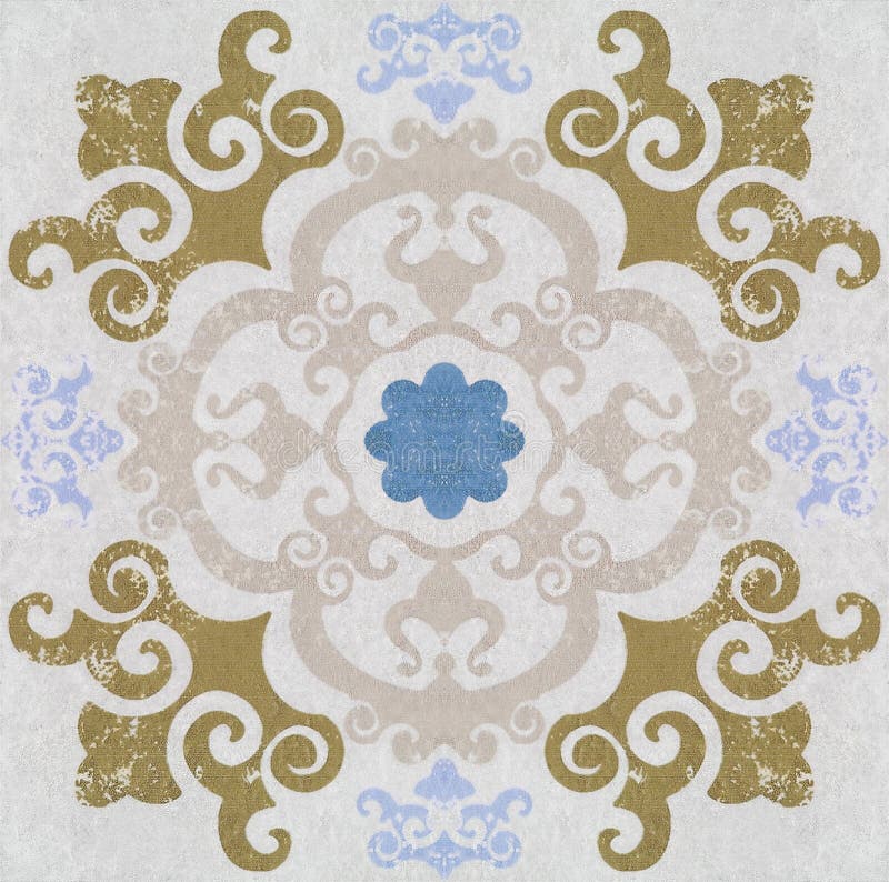 Old ceramic tiles patterns stock illustration. Illustration of ...