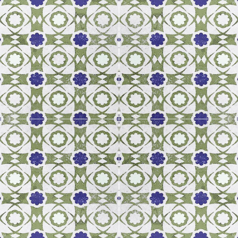 Old ceramic tiles patterns stock illustration. Illustration of vintage ...