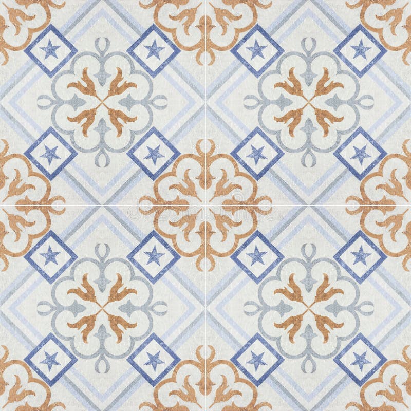 Old Ceramic Tiles Patterns in the Park Stock Illustration ...