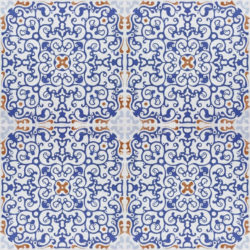 Old Ceramic Tiles Patterns in the Park Stock Illustration ...