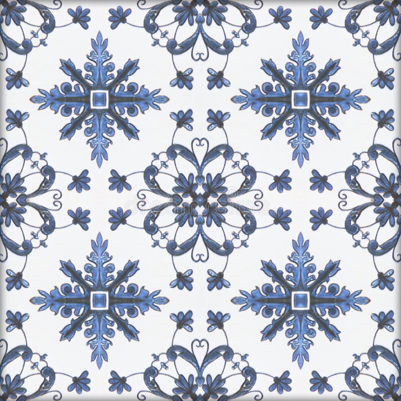 Old ceramic tiles patterns stock illustration. Illustration of azulejos ...