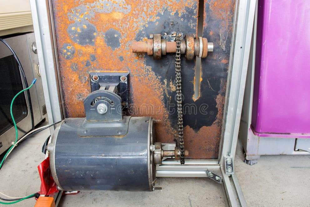 The Old Chain Drive Shaft and Rusty in General Stock Photo - Image of ...