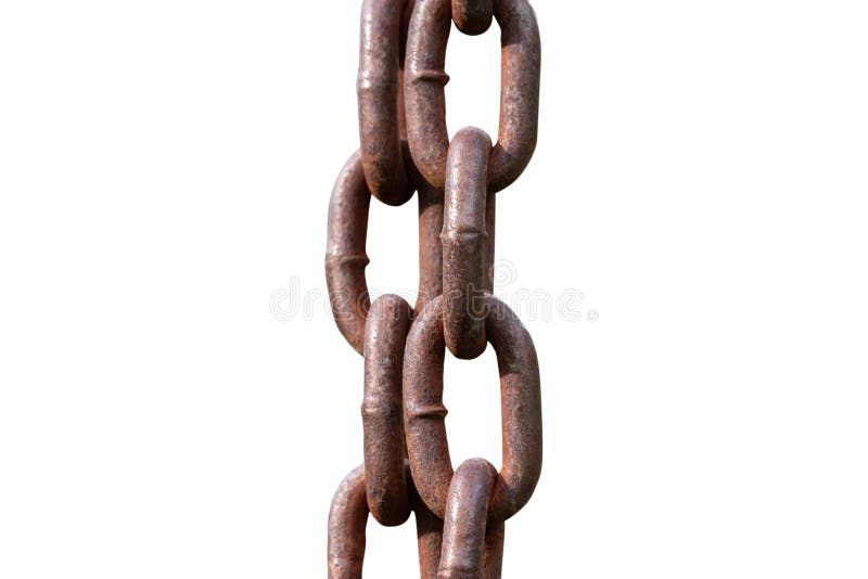 Old Chain Isolated on White Background - Clipping Paths Stock Photo ...