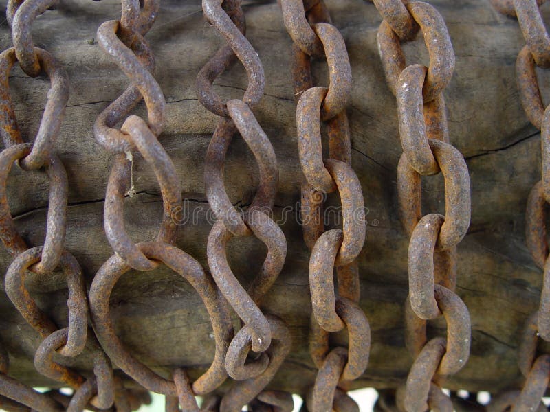 Old chains on the wood stock photo. Image of lock, access - 89777250