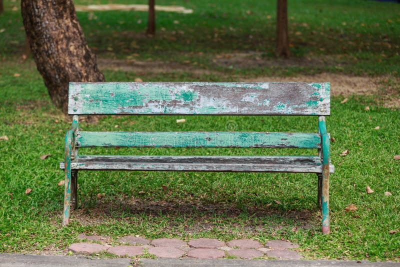 Chair in the park stock photo. Image of free, perspective - 48632124