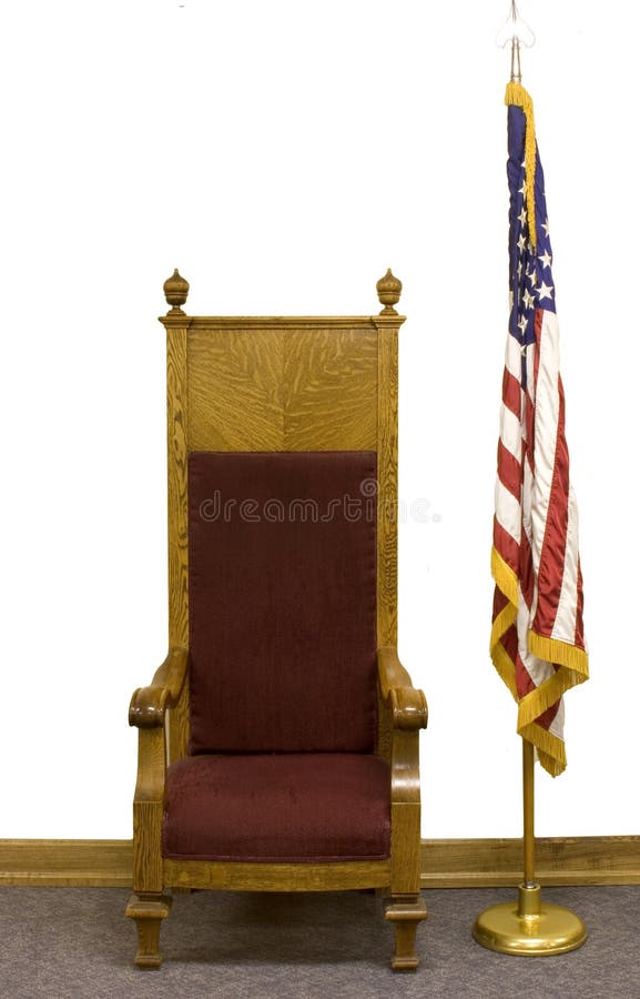 Old chair and US Flag. stock image. Image of individual - 41909