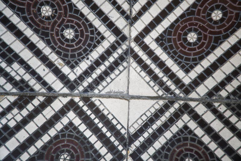 Old Checkered Floor. Decorative Ornamental Checkered Marble Floor Stock ...