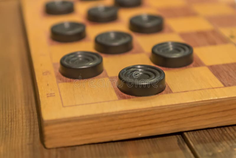Old checkers close-up stock photo. Image of piece, square - 178042782
