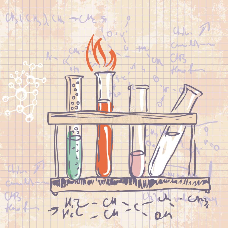 Old Chemistry Laboratory Seamless Pattern Stock Vector - Illustration ...