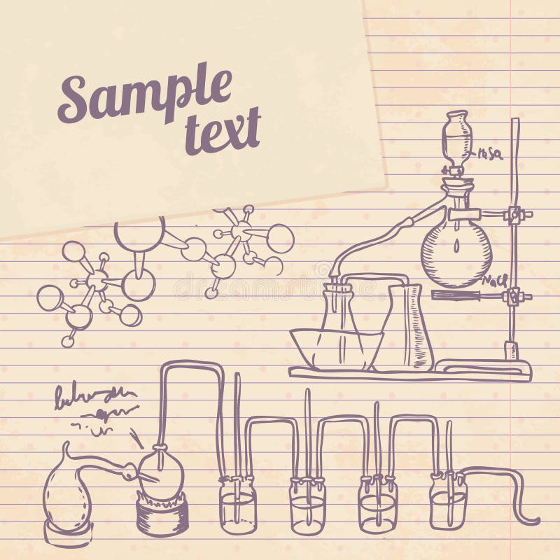 Old Chemistry Laboratory Background Stock Illustration - Illustration ...