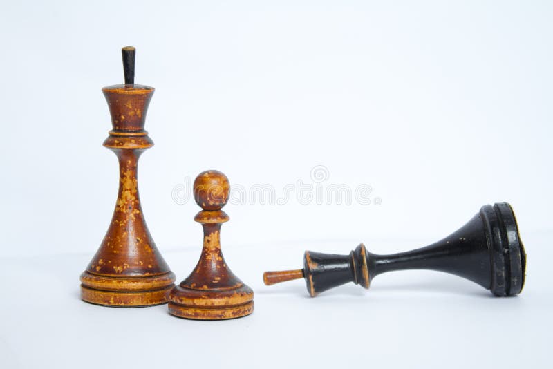 Old chess Board. stock image. Image of isolated, pieces - 85862977
