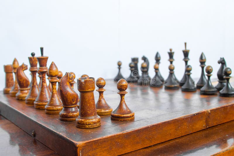 Old chess Board. stock photo. Image of object, piece - 86254404