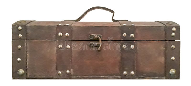 Old Chest Front View Isolated Photo Stock Photo - Image of vintage ...
