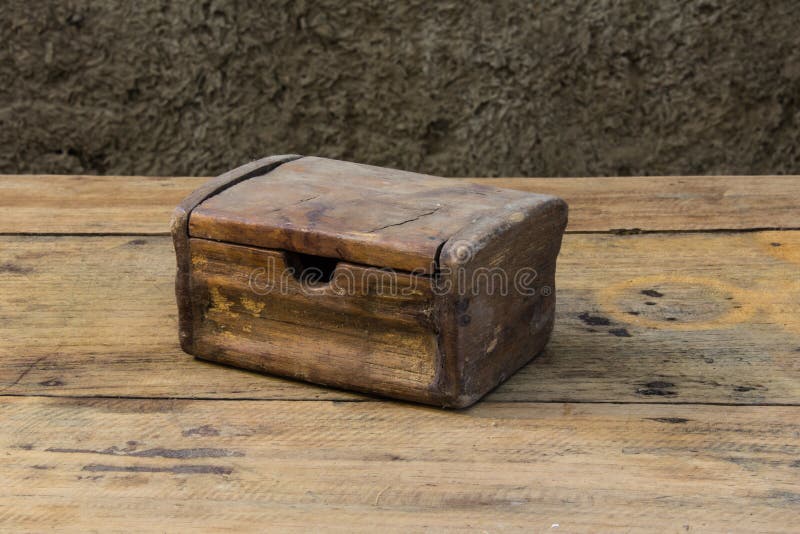 Old Chest on Wooden Table Still Life Stock Image - Image of still ...