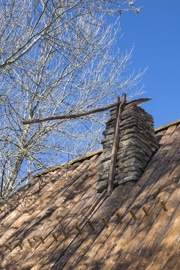 Old chimney stock image. Image of rooftop, wood, clear - 57975731