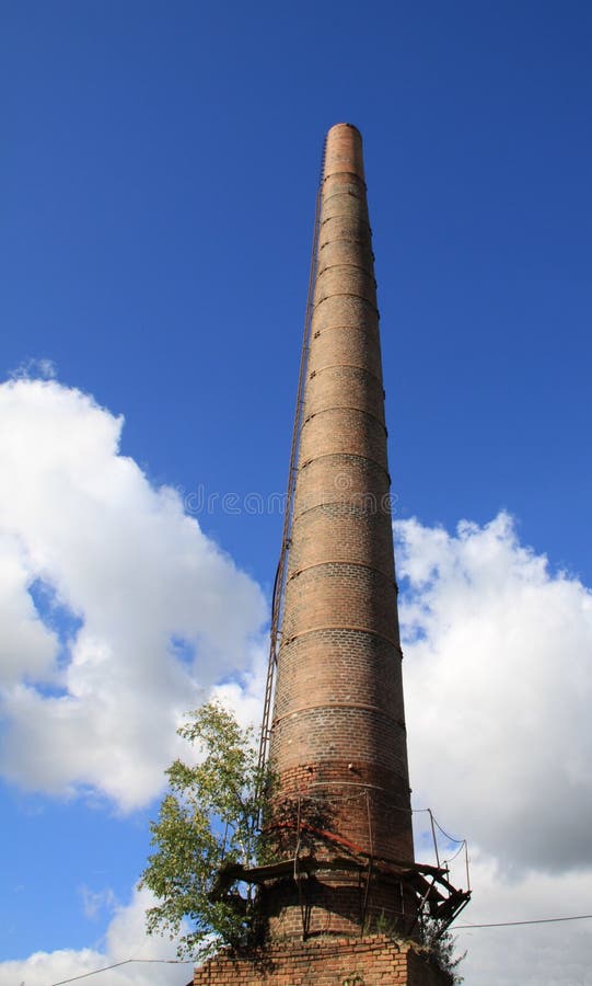 Old chimney of red bricks stock photo. Image of towering - 61189192
