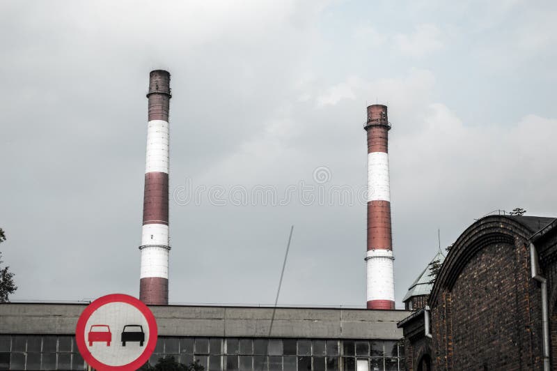 Old chimneys Silesia stock photo. Image of culture, europe - 44433860
