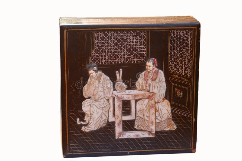 Old Chinese box stock photo. Image of knack, glass, accessory - 6267074