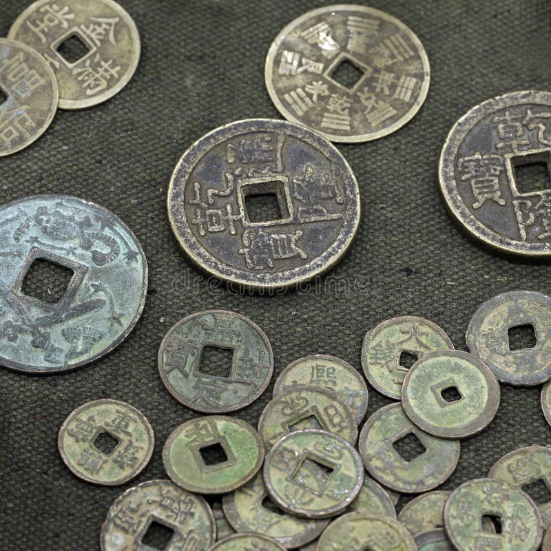 Ancient chinese coins stock image. Image of coin, collection - 29829797