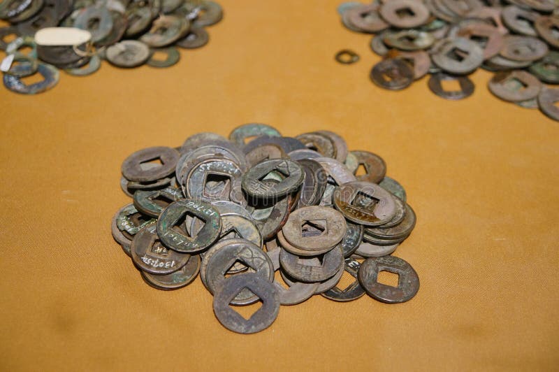 Old chinese coins stock image. Image of currency, antiques - 91970975