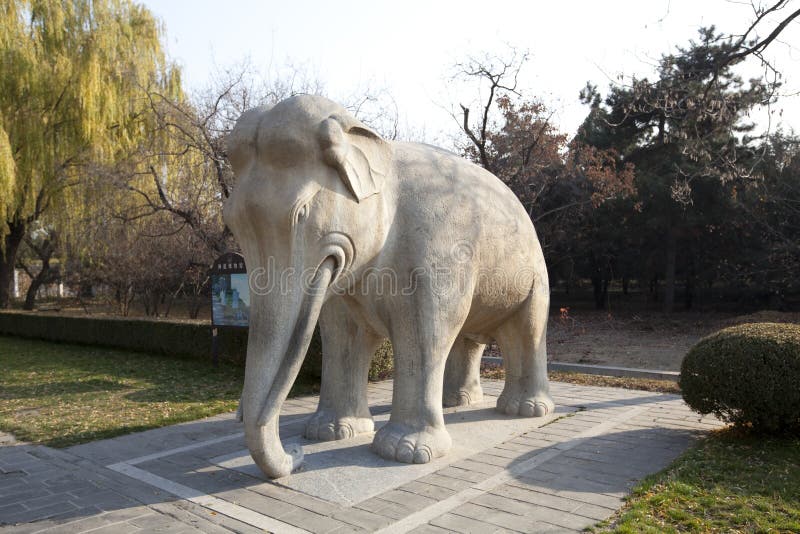Old Chinese Elephant Statue Stock Photo - Image of beijing, ming: 22500790