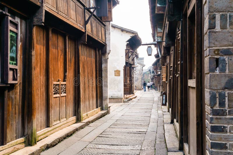Old Chinese street stock image. Image of traditional - 27888795