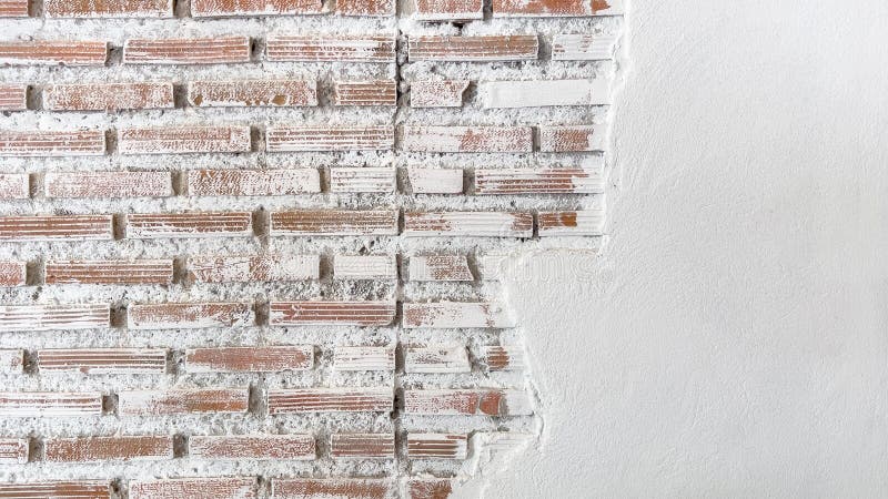 Old Chipped White Brick Wall Texture Stock Photo - Image of plaster ...