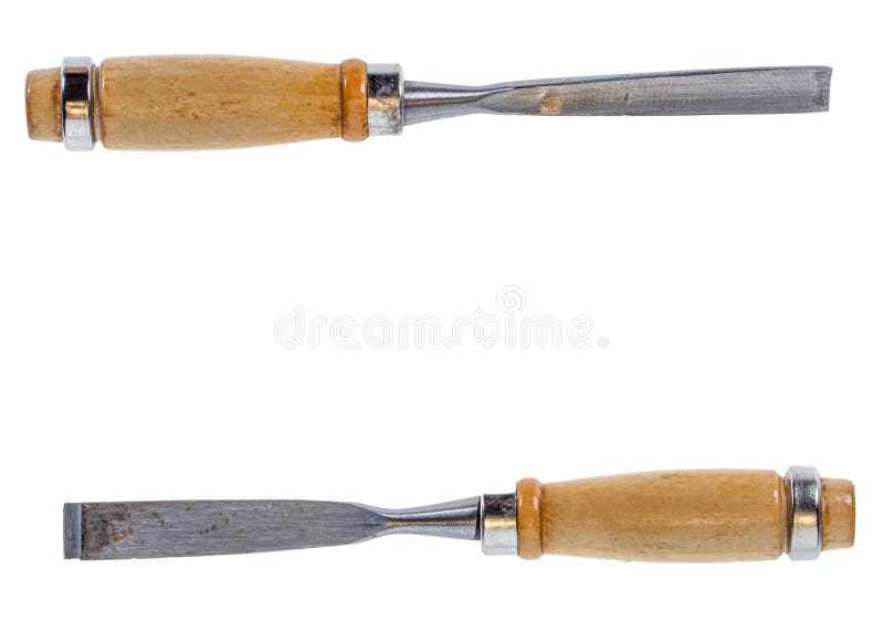 Old Chisel on White Background Stock Image - Image of isolated, white ...