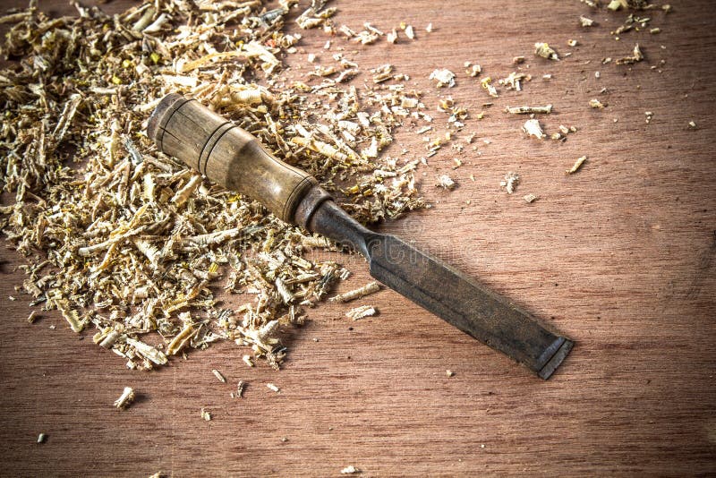 Old Chisel in Vintage Wood Tools Stock Image - Image of shaving ...