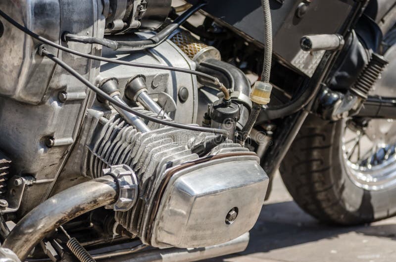 Chopper Motorcycle Engine Closeup Stock Image - Image of mechanism ...