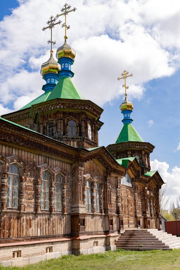 Old Christian Church Built of Wood Stock Image - Image of temple ...