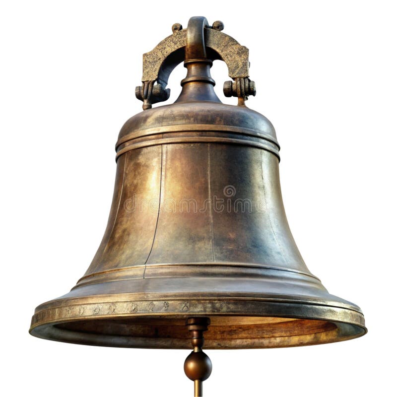 Old Church Bell Isolated on Transparent Background Stock Illustration ...