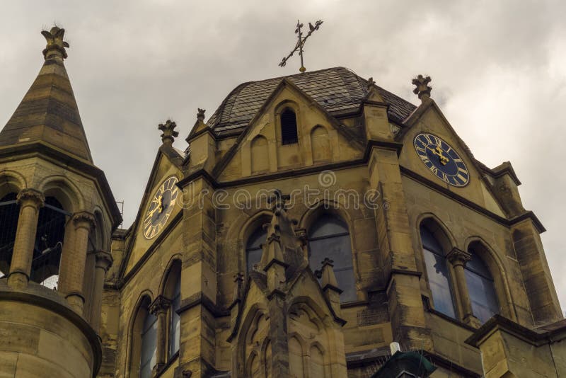 An Old Church in a Big,modern City Stock Photo - Image of germany, city ...